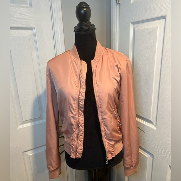 Dynamite | Jackets & Coats | Dynamite Satin Blush Bomber Jacket | Poshmark
